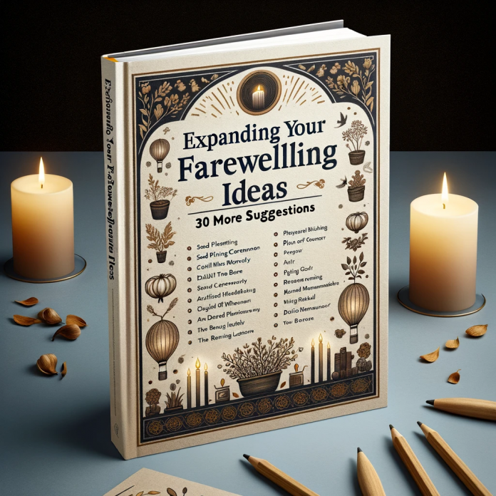 Expanding Your Farewelling Ideas: 30 More Suggestions